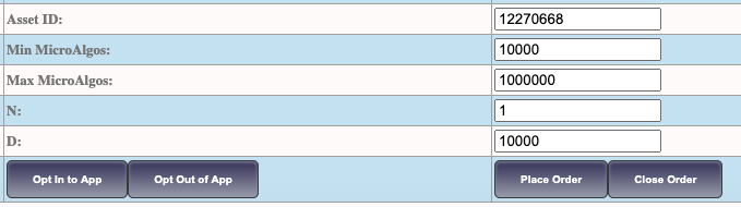 Example Digital Exchange Smart Contract Application | Algorand ...