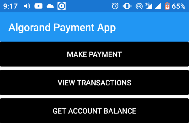 Algorand Payment App | Algorand Developer Portal